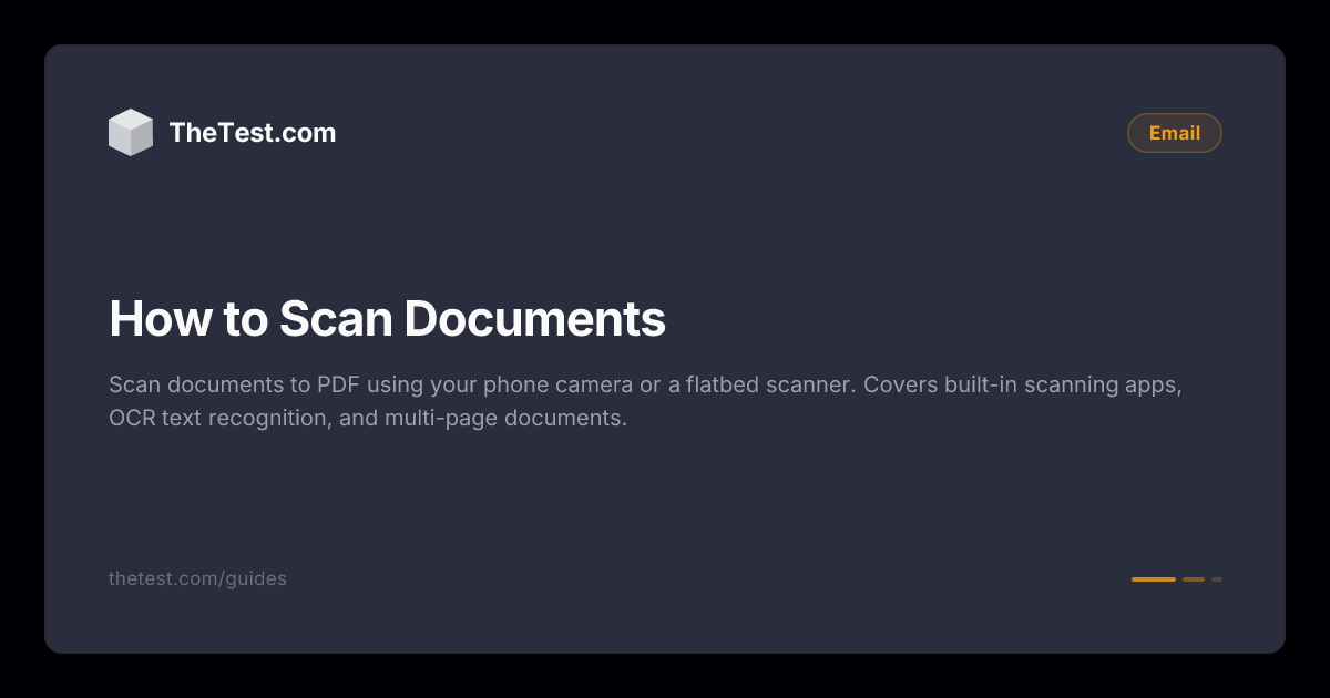 How to Scan Documents - TheTest