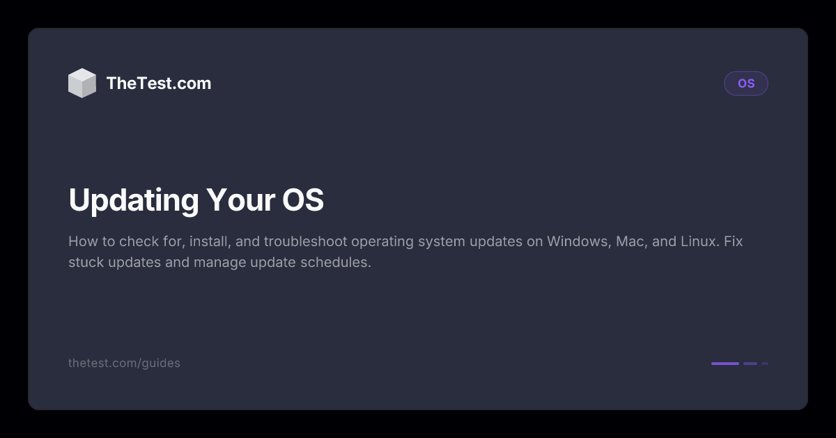 Updating Your OS - TheTest
