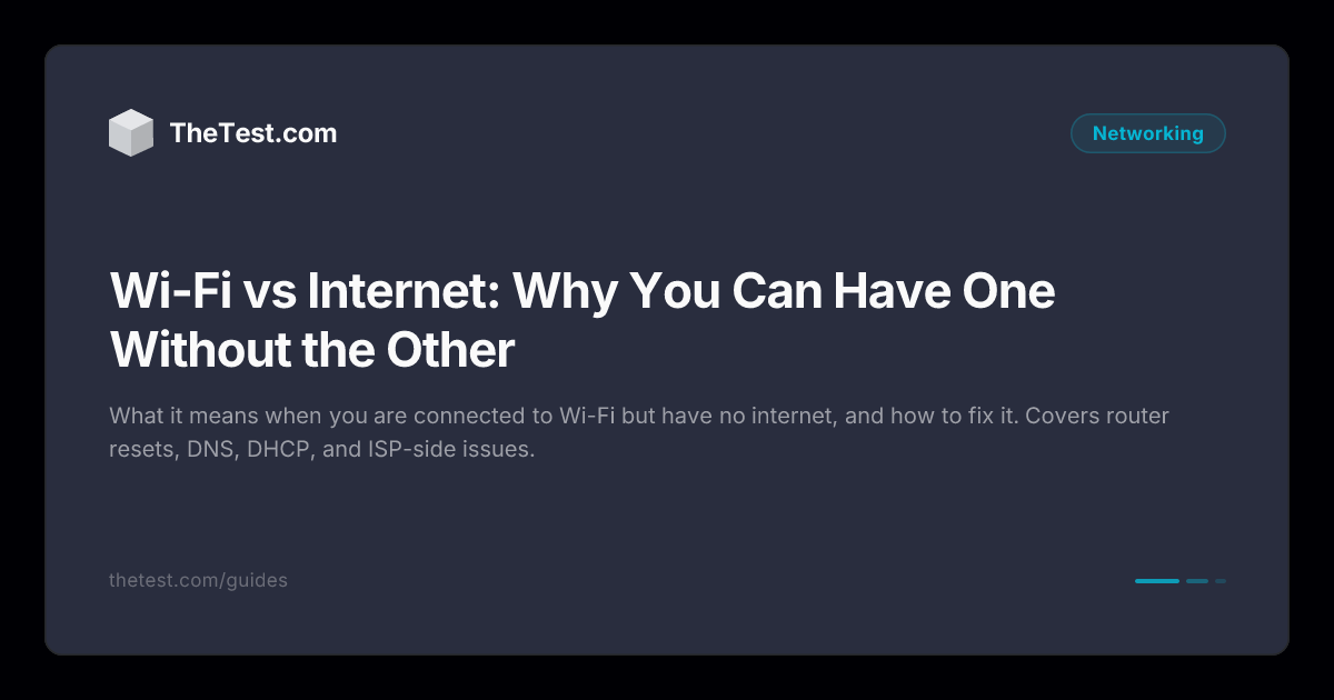 Wi-Fi vs Internet: Why You Can Have One Without the Other - TheTest